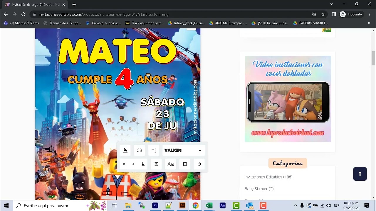 Invitación De Lego Personalizada E Imprimible Ideas Cumpleaños Lego